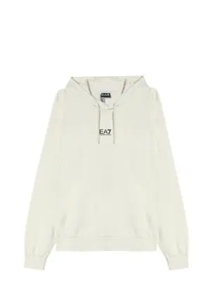 Emporio Armani Logo-print Hoodie - Beige