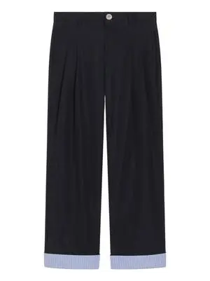 Dolce & Gabbana Cotton Poplin Trousers - Blue