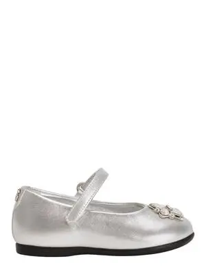 Dolce & Gabbana Nappa-leather Ballet Flats - Silver