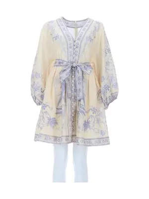 Zimmermann Zimmermann Women Mini Abito Indra Plunge Multicolor