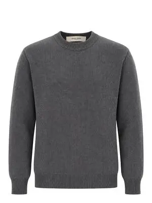 GOLDEN GOOSE Maglione Con Scritta Sul Retro - Grey
