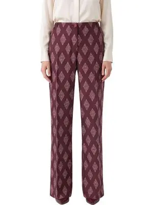 F.R.S FOR RESTLESS SLEEPERS Ethnic Print Straight-leg Silk Trousers - Multicolor
