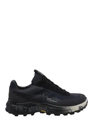 Premiata Devin Technical Fabric Sneakers With Serrated Vibram Sole - Blue