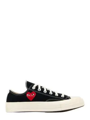 CONVERSE X COMME DES GARONS PLAY Chuck 70 Low-top Canvas Sneakers With Logo Print - Black
