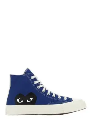 CONVERSE X COMME DES GARONS PLAY Chuck 70 High-top Canvas Sneakers With Logo Print - Blue