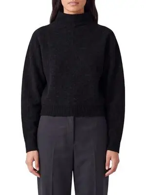 MAX MARA Wool And Cashmere Roll Neck Jumper With Ribbed Trims