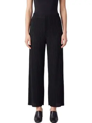 ISSEY MIYAKE High-waisted Pleated Crêpe Wide-leg Trousers