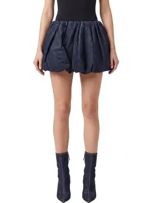 DIESEL® De-muj A-line Cotton Mini Skirt With Mid-rise Waist - Blue