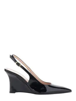 STUART WEITZMAN Vinnie Patent Leather Slingback Pumps With High Heel