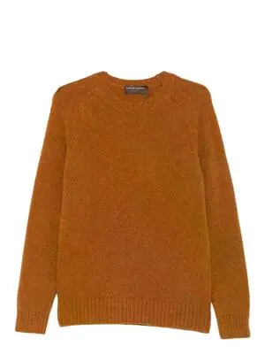 FILIPPO DE LAURENTIIS Raglan-sleeve Ribbed-trim Sweater - Orange