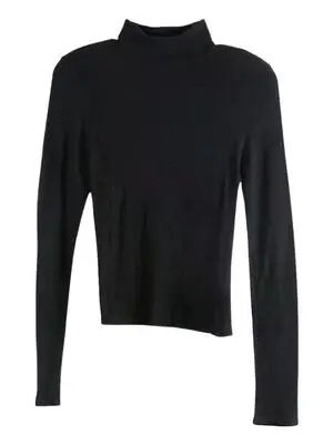 AMOMENTO Roll-neck Long-sleeve T-shirt - Black