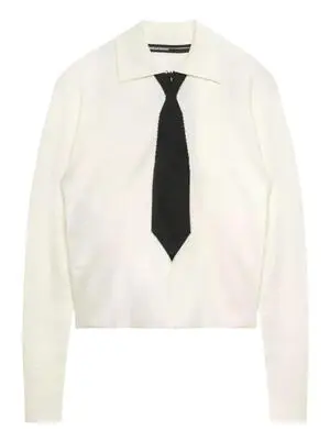 SPENCER BADU Tie-motif Wool Sweater
