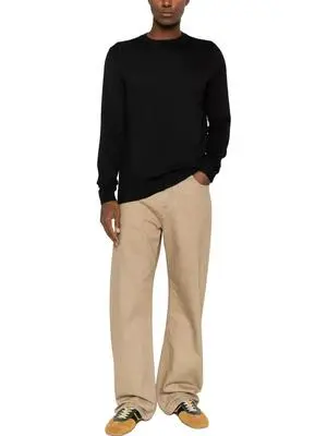 FILIPPO DE LAURENTIIS Crew-neck Long-sleeve Sweater - Black