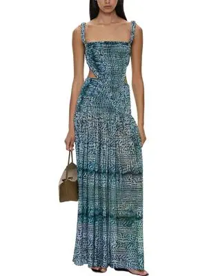 CHRISTOPHER ESBER Orion Cut-out Ruched Maxi Dress