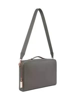 AVITEUR Cristallo Leather Prism-clasp Briefcase - Grey