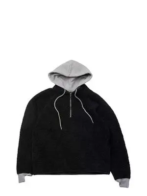 STOCKHOLM SURFBOARD CLUB Bouclé Quarter-zip Hoodie - Black