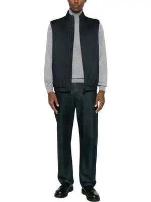 Canali Roll-neck Wool Sweater - Grey
