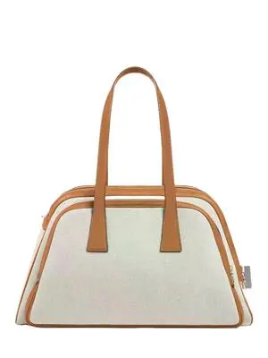 AVITEUR Leather-trim Canvas Pet Carrier - Neutrals