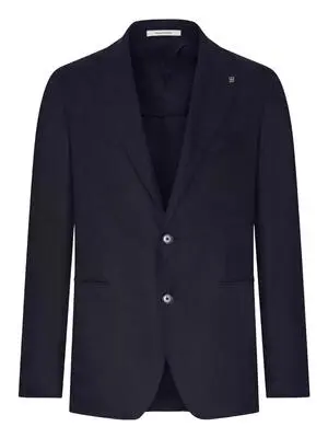 TAGLIATORE Logo-pin Single-breasted Blazer