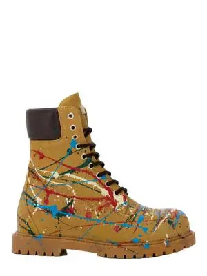 Philipp Plein Nubuck Boots Dripping Skull - Neutrals