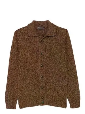 FILIPPO DE LAURENTIIS Button-up Collared Sweater - Brown