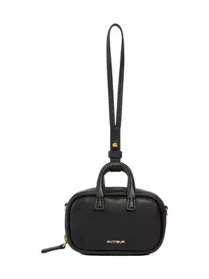 AVITEUR Mini Maia Shoulder Bag - Black