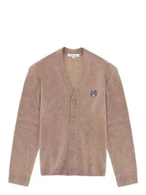 Maison Kitsuné Fox-patch Cardigan Neutrals