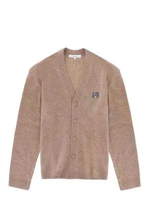 Maison Kitsuné Fox-patch Cardigan Neutrals