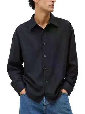ANIPS Pinstripe Merino Wool Shirt