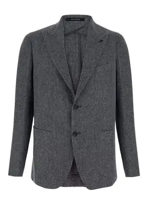 Tagliatore Herringbone-pattern Blazer - Grey