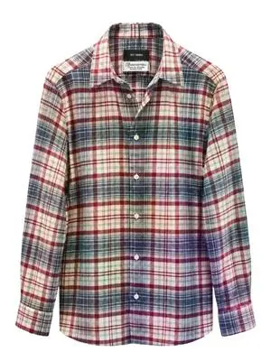 WILLY CHAVARRIA Checked Wool Shirt - Neutrals
