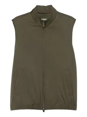 Canali High-neck Sleeveless Jacket - Green