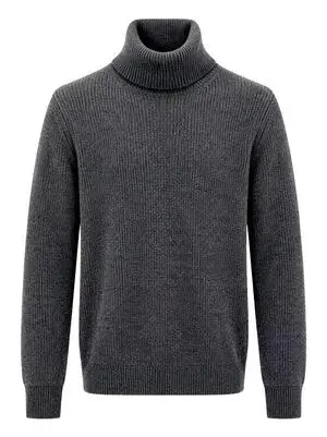 ANIPS Ribbed Roll-neck Sweater - Grey