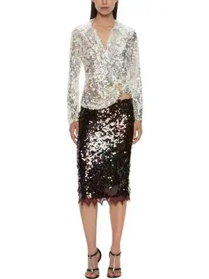 CHRISTOPHER ESBER Opaline Sequin-embellished Shirt