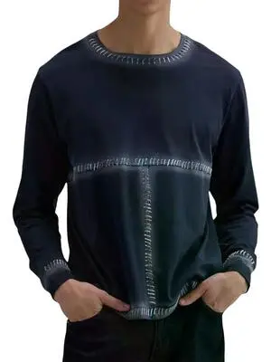 Eckhaus Latta Lapped Long-sleeve T-shirt - Blue
