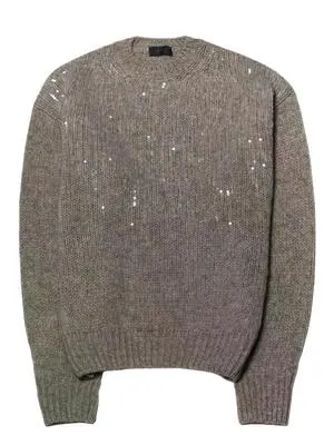 HAIKURE Sequin-embellished Ribbed-knit Sweater