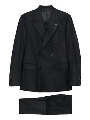 LARDINI Double-breasted Pinstripe Suit