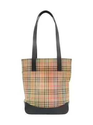 Burberry 2000-2017 Haymarket Check Canvas Tote Bag - Neutrals