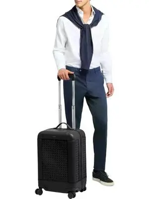 AVITEUR Small Cannage Leather-wrapped Carry-on Bag - Black