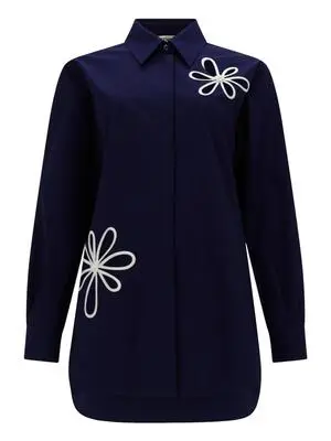 Fendi Camicia In Popeline Di Cotone - Black