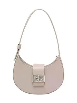 ARMANI EXCHANGE Logo-plaque Crescent Shoulder Bag