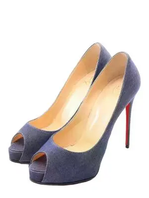 CHRISTIAN LOUBOUTIN 2010s Open-toe Pumps - Blue