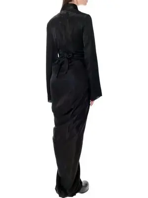 Rick Owens Long Wrap Gown - Black