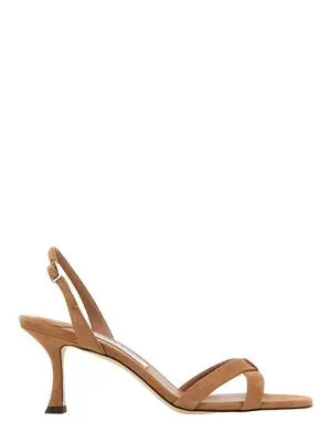 JIMMY CHOO Jimmy Choo Biscuit Suede Elsy 70 7 Cm Heeled Sandals Camel