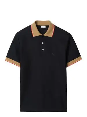 Burberry Evan Cuff Logo Detail T-shirt - Navy