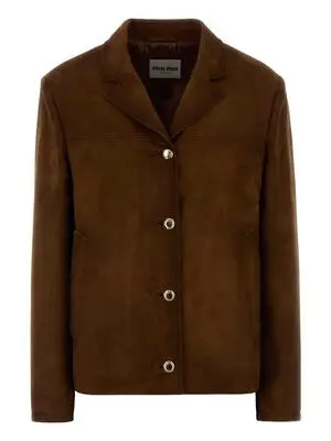 MIU MIU Miu Miu Mini Suede Jacket With Lambskin Lining
