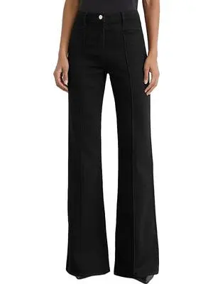 REISS Claude High Rise Flared Jeans - Black