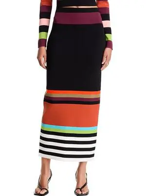 Christopher John Rogers Knit Pencil Midi Skirt - Black