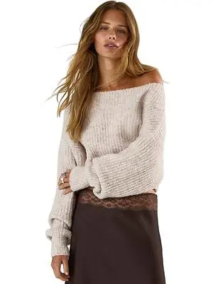 Free People Flora Pullover Quartz