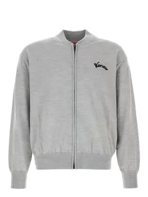 Kenzo Eiffel Tower Zip-up Cardigan - Grey